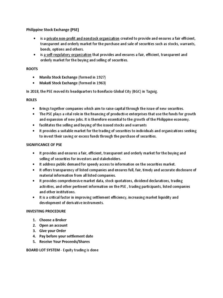 Investing in Philippine Stocks Guide | PDF