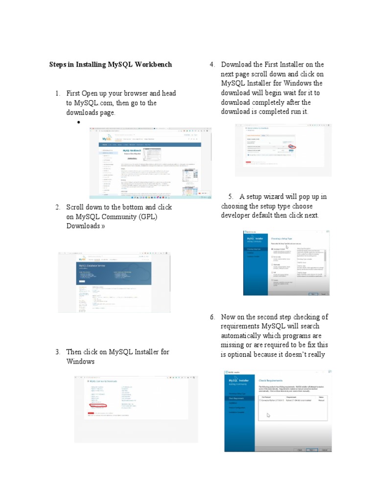 Steps in Installing MySQL Workbench | Download Free PDF | My Sql ...