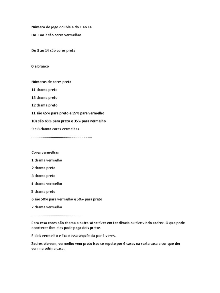 Dicas Sobre Números Do Double Blaze | PDF