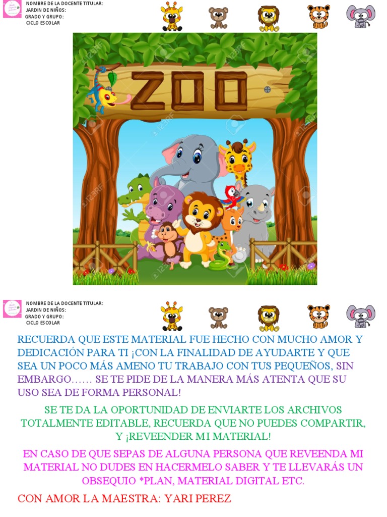 Proyecto Steam. Animales Del Zoologico, Mundo Magico Preescolar | PDF ...