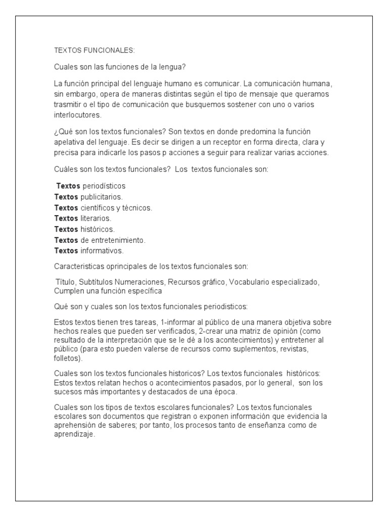 Textos Funcionales | PDF | Comunicación | Aprendizaje