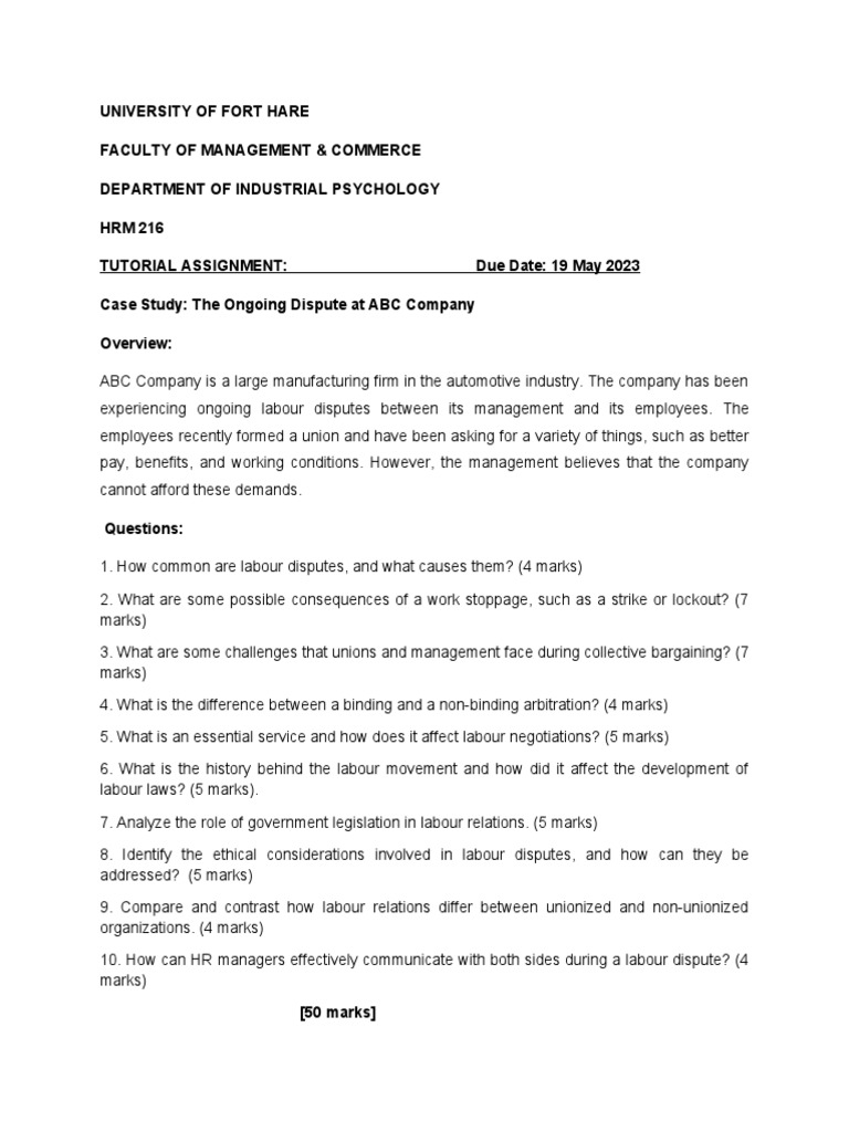Hrm 216 Tutorial Assignment 2023 Pdf 