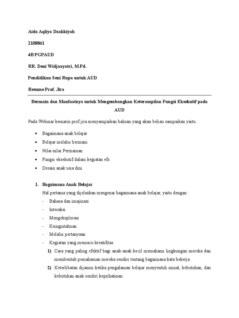 Aida Aqliya Dzakkiyah - 2108861 - Resume Prof Jira | PDF