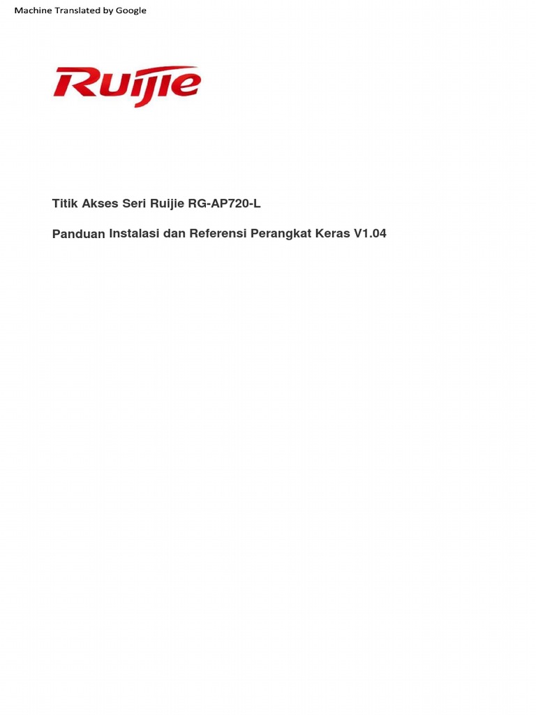 Panduan Ruijie | PDF