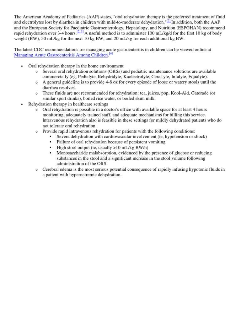 Managing Acute Gastroenteritis Among Children | PDF