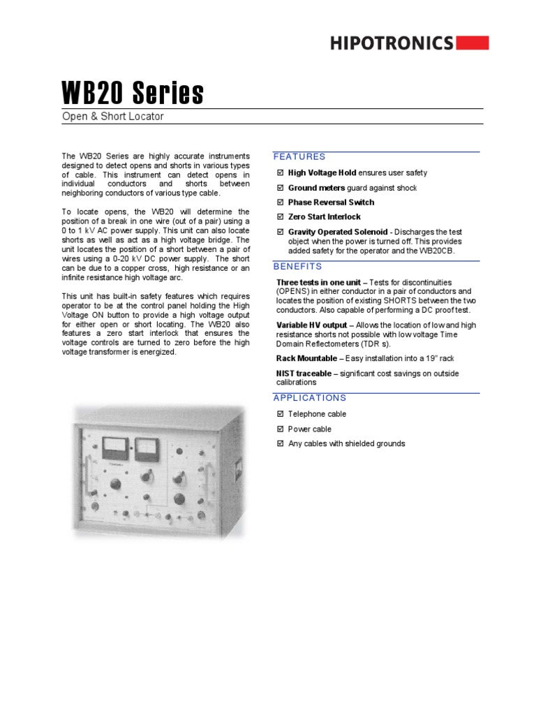 Hipo Wb20 Ds Spec | PDF | High Voltage | Power Supply