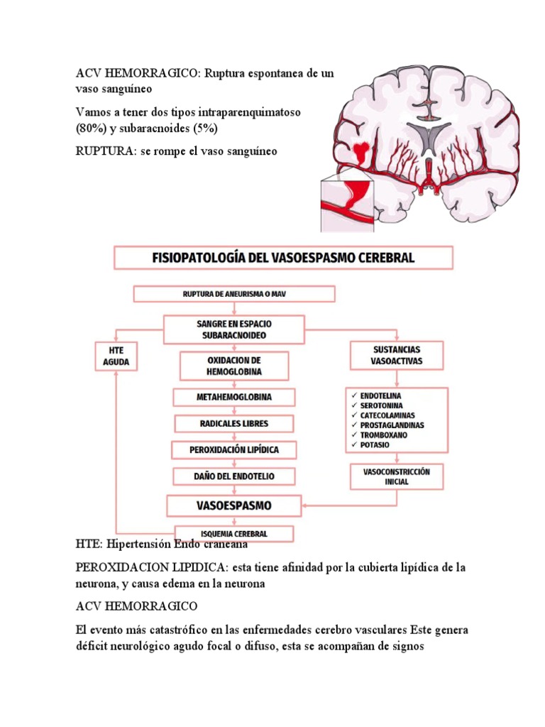 ACV HEMORRAGICO | PDF | Carrera | Enfermedades y trastornos humanos