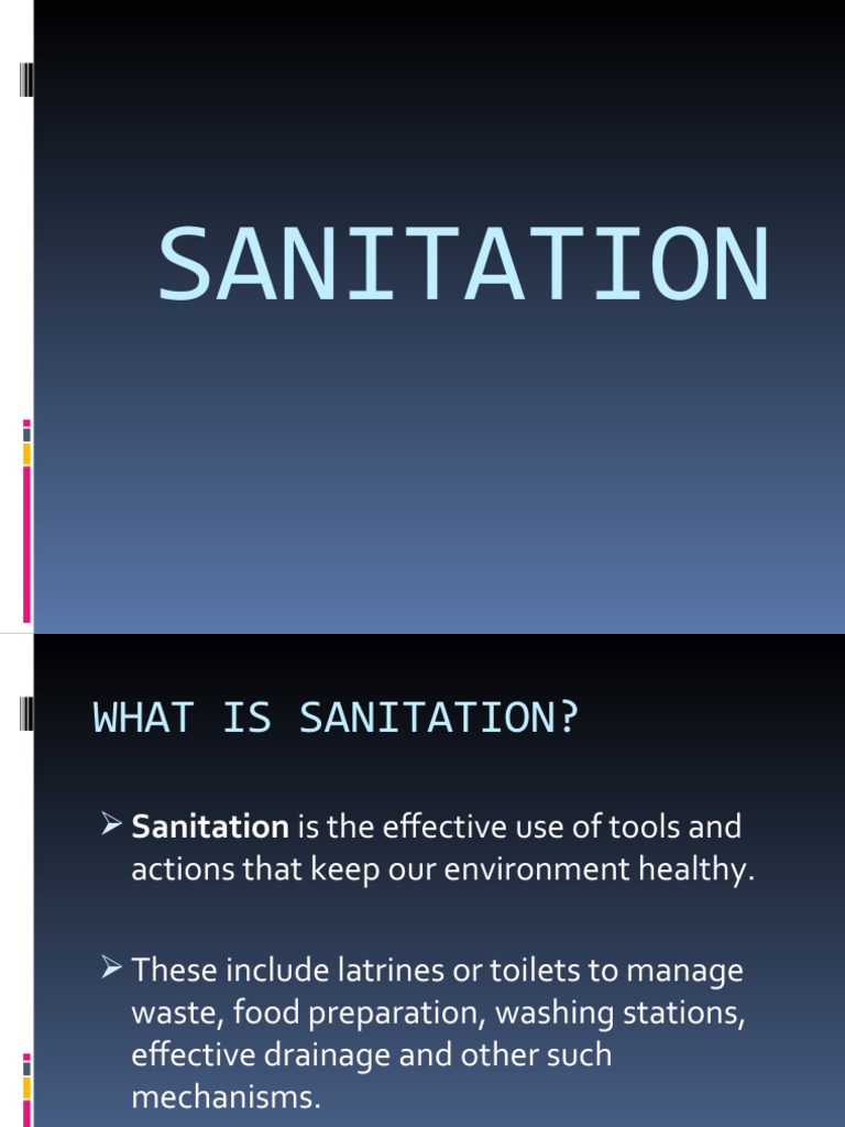 Sanitation | PDF | Sanitation | Water And Politics