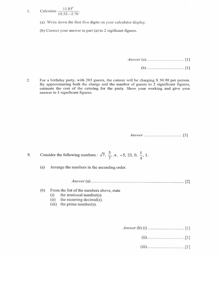 Revision Paper | PDF