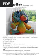 Blue Monster Suk Crochet Pattern | PDF | Crochet | Yarn