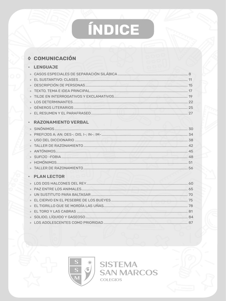 Primaria 6to Primaria I Bimestre (Letras) Sistema S.M | PDF