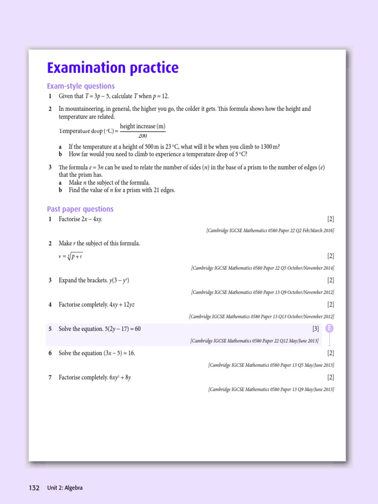 Change of Subject Exam | Download Free PDF | Mathematics | Algebra