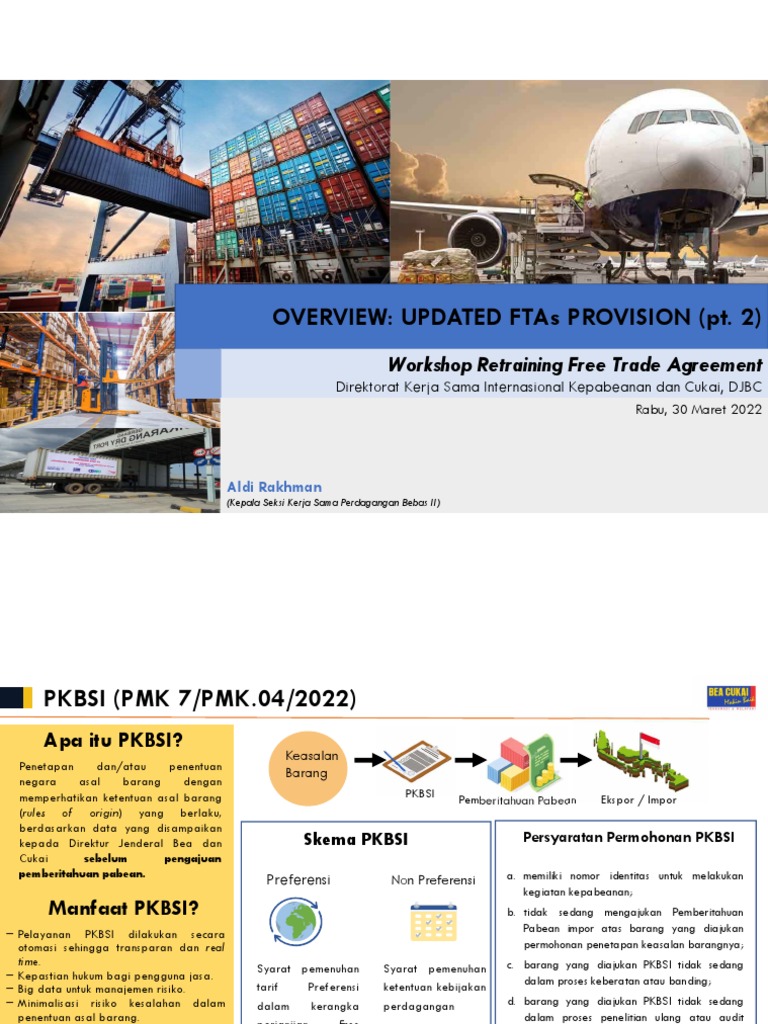 Materi 3a - Workshop Retraining FTA - Updated FTAs Provision and Way ...