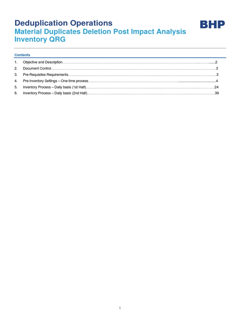 Inventory QRG - Material Deletion Post Impact Analysis | PDF | Computer File | Microsoft Excel