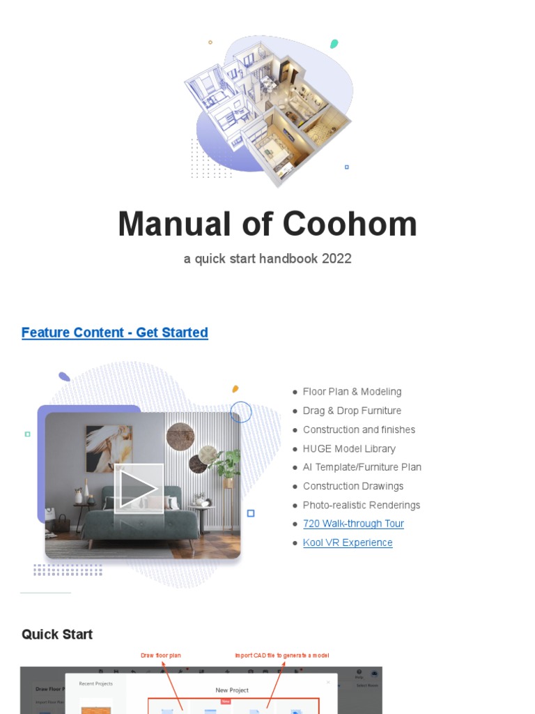 Manual of Coohom-A Quickstart | PDF | 3 D Computer Graphics | Texture Mapping