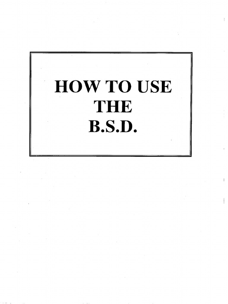 How To Use BSD - 1 | PDF