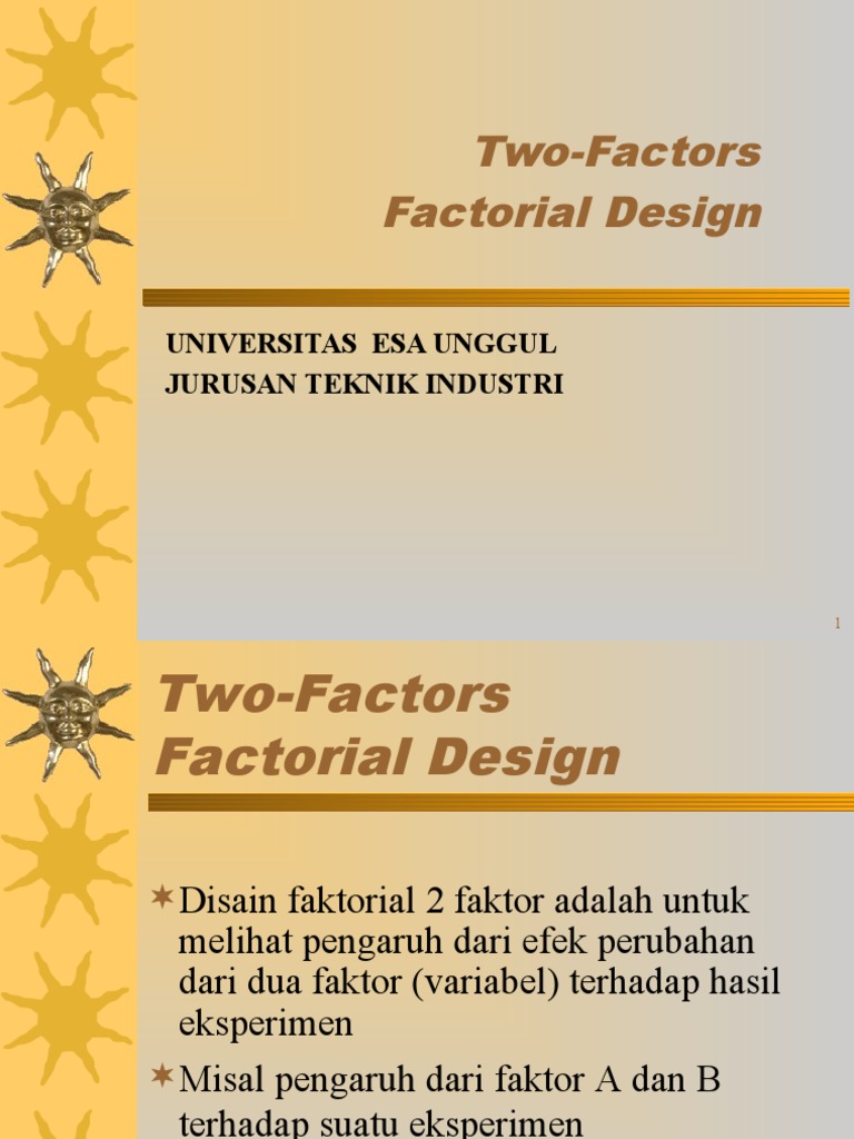 Desain Eksperimen Pertemuan 5 | PDF
