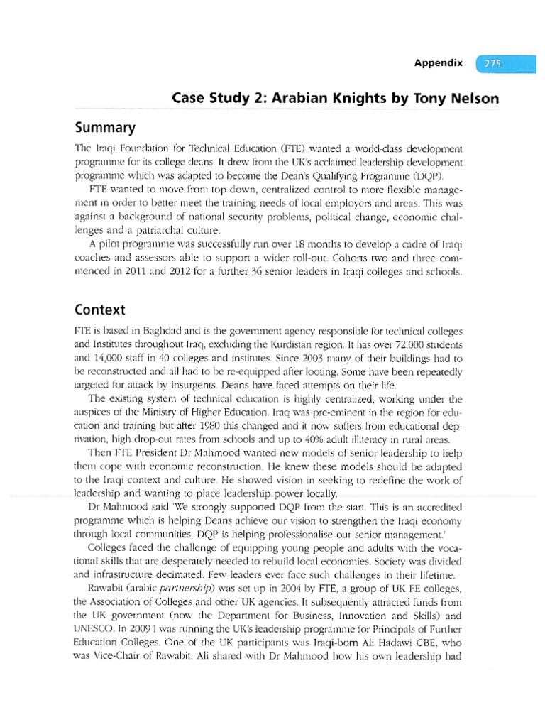 Studying Leadership - Case Study 2 | PDF