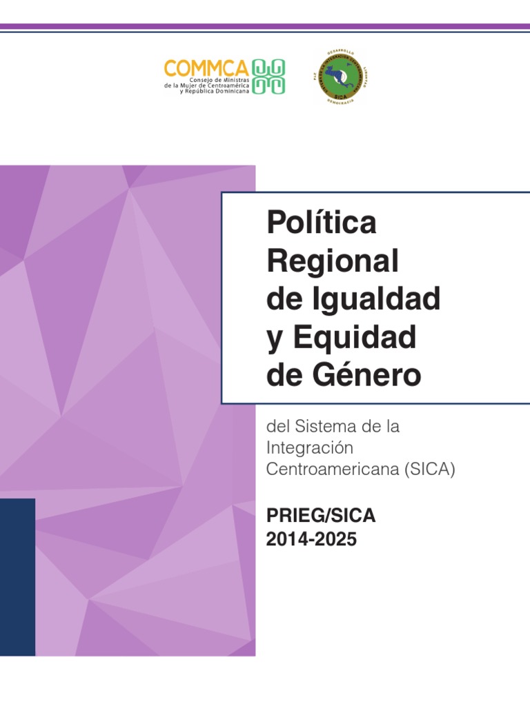 Politica Regional de Igualdad y Equidad de Genero (PRIEG) | PDF | Igualdad de género | Estudios ...