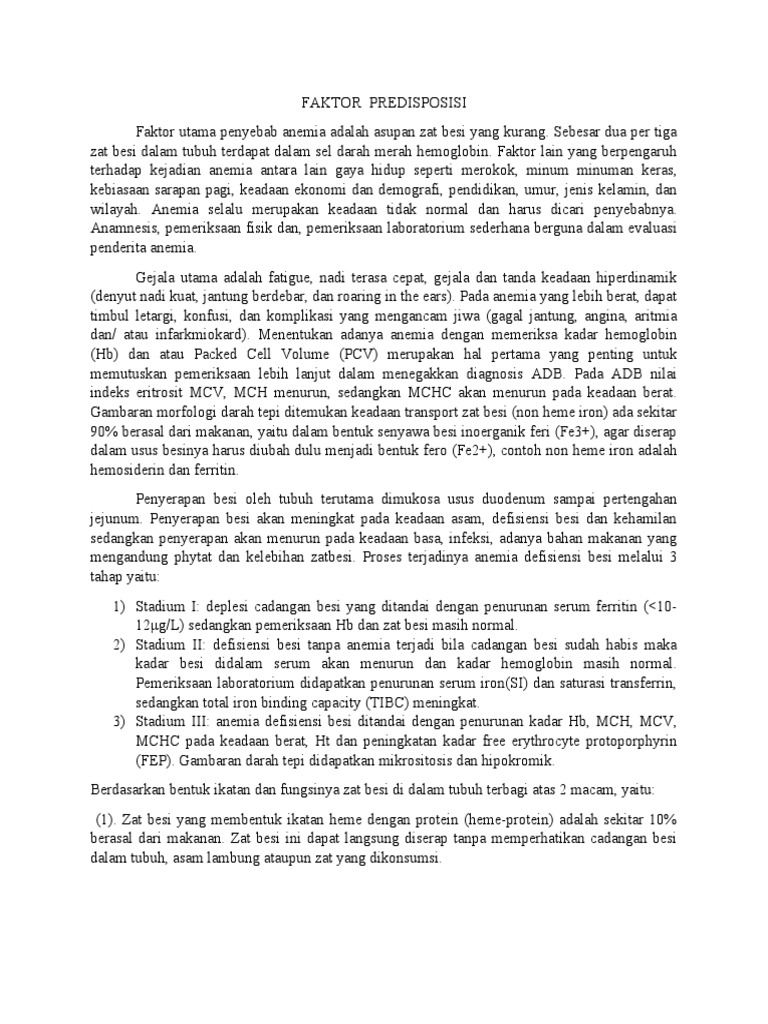 Faktor Predisposisi Adb | PDF | Sains & Matematika