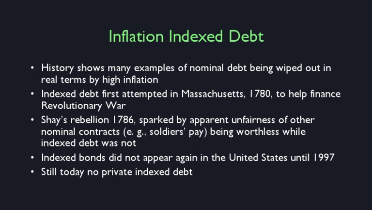 Inflation Indexed Debt | PDF | History