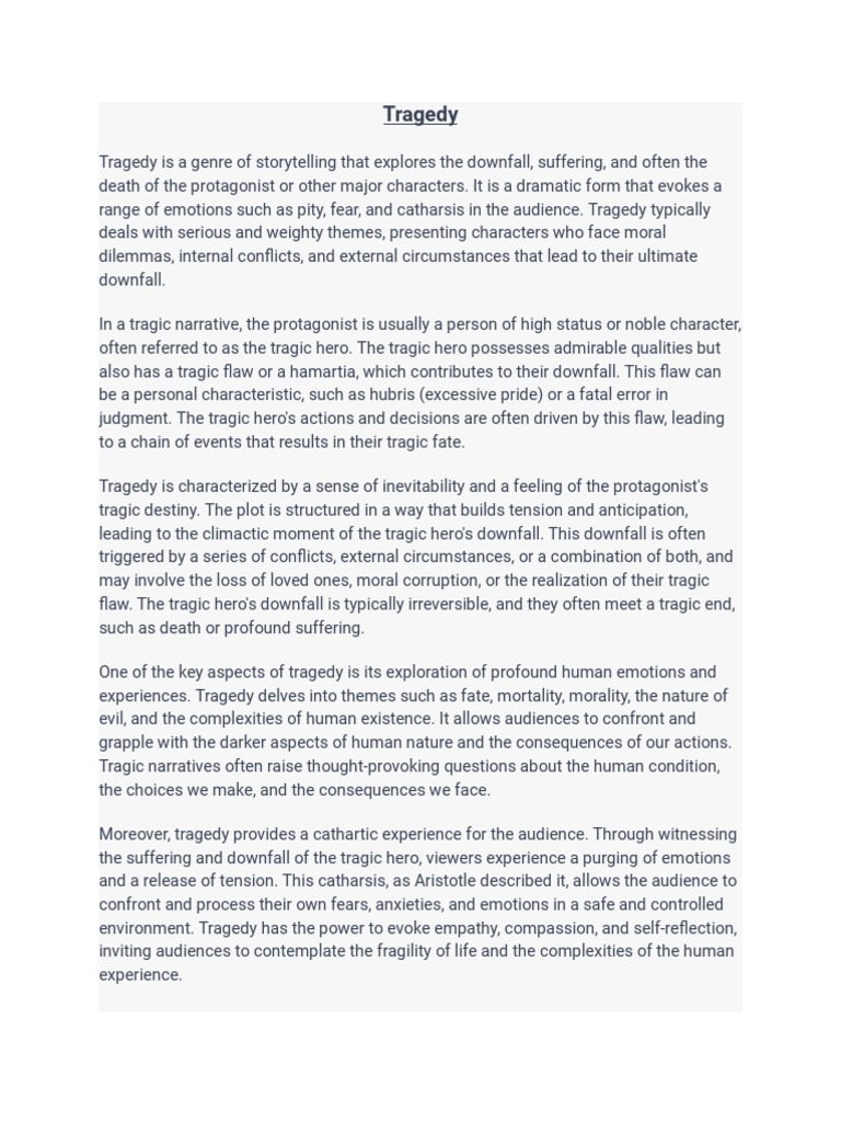 Tragedy | PDF