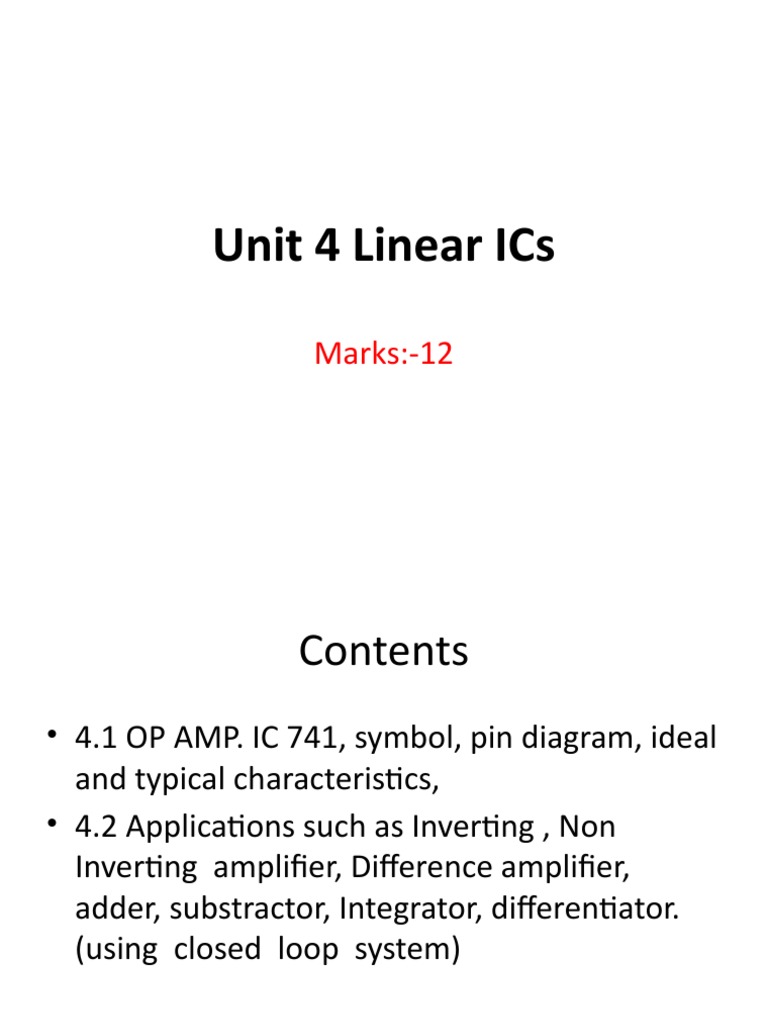 Unit 4 Linear ICs | PDF