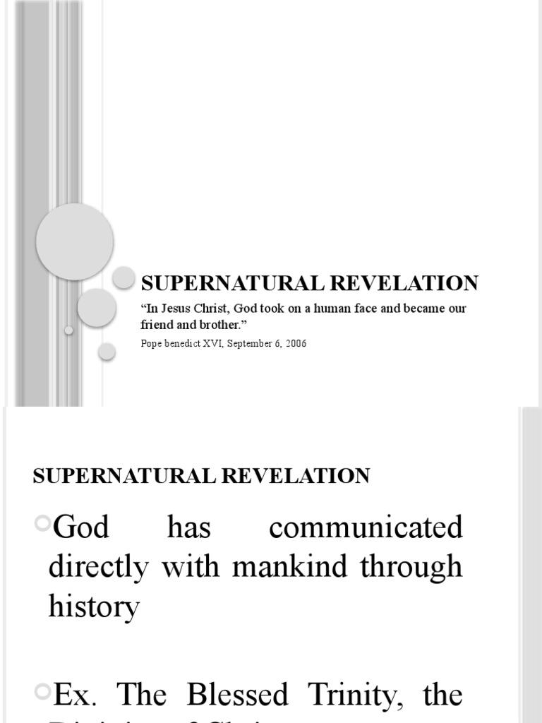 2 Supernatural Revelation | PDF | Revelation | Jesus