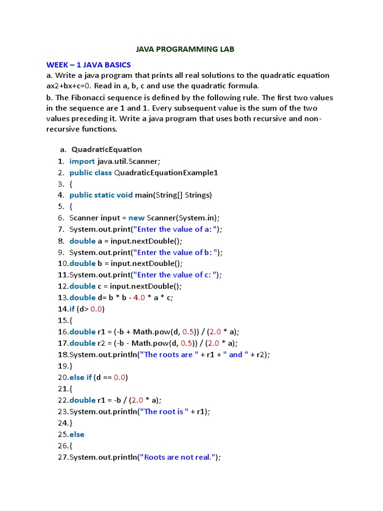 Java Programming Lab | Download Free PDF | Method (Computer Programming ... Java Programming Lab | Download Free PDF | Method (Computer Programming ...