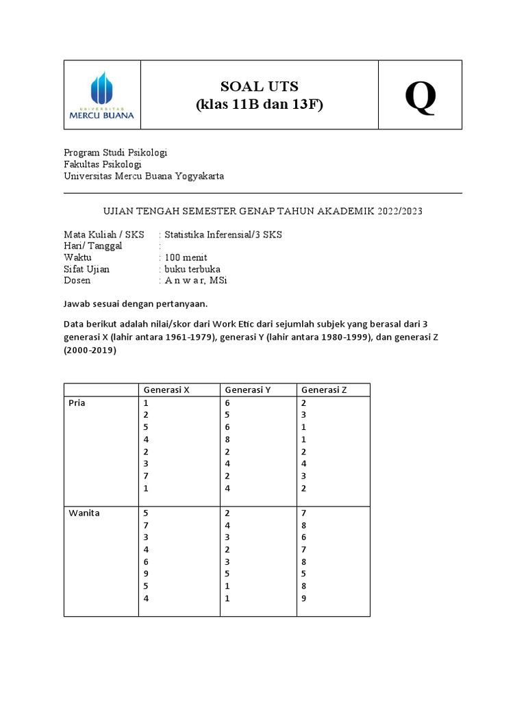 SOAL UTS | PDF