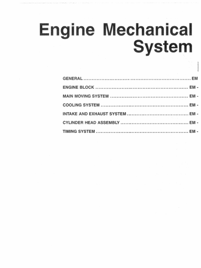 Engine Mechanical System | PDF