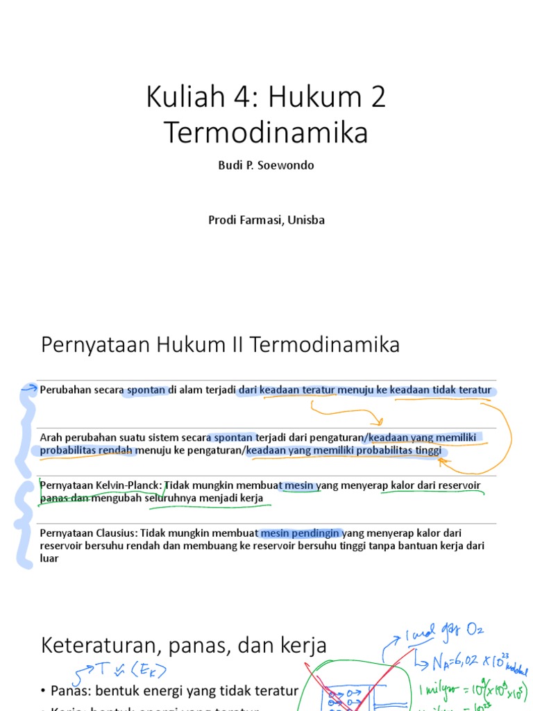 Hukum II Termodinamika dan Entropi | PDF | Sains & Matematika