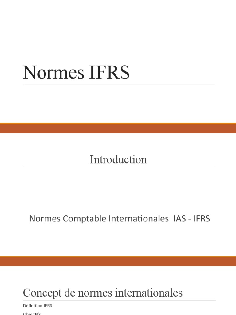 Normes IFRS | PDF | Normes internationales d'information financière | Bilan comptable