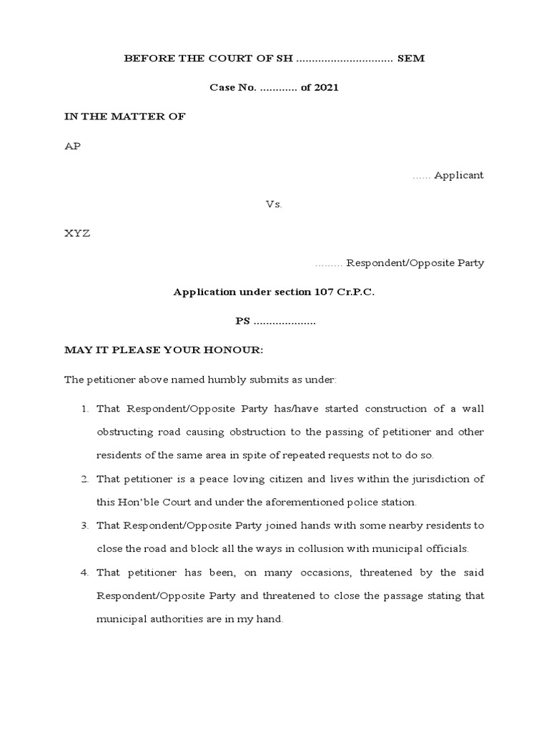 petition-107crpc.docx | PDF