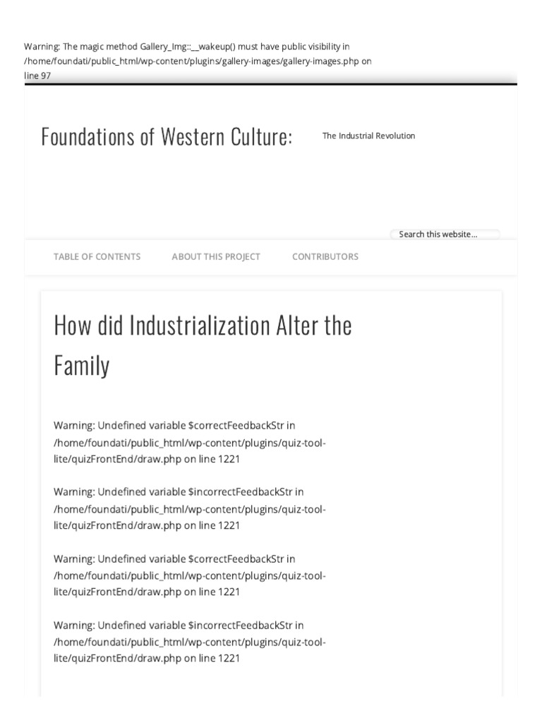 Impact of Industrial Revolution on Families | PDF | Industrial ...