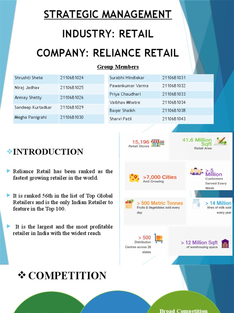 Reliance Retail (Strategic Management) 3.0 | PDF | Retail | Economies