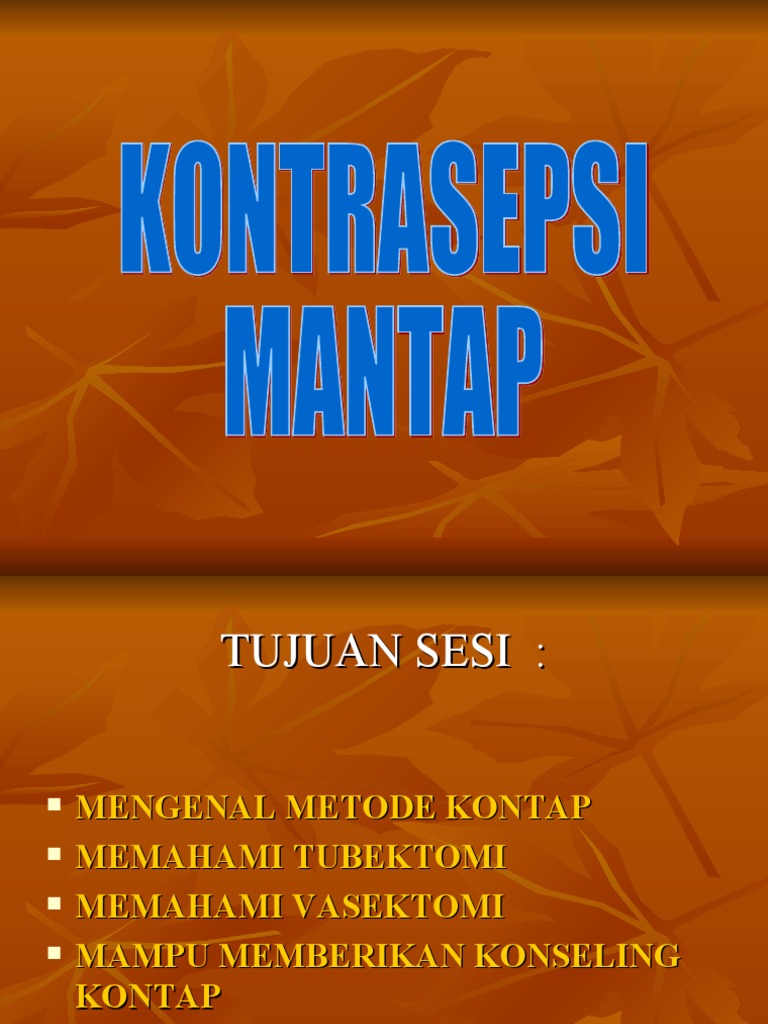 Kontrasepsi Mantap | PDF