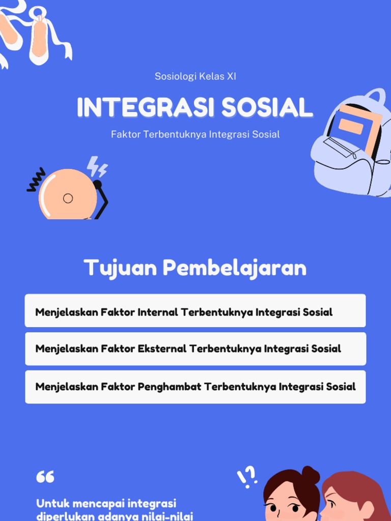 Integrasi Sosial - Faktor Terbentuknya Integrasi Sosial | PDF