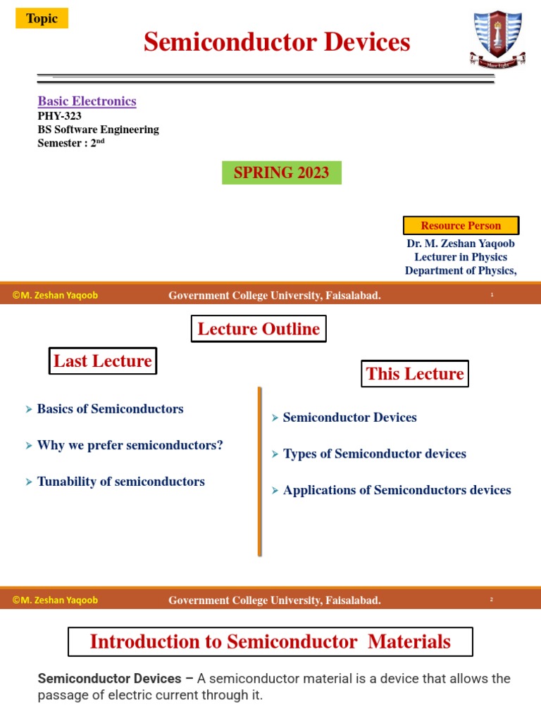 6 - Semiconductor Devices | PDF | Semiconductor Devices | Semiconductors