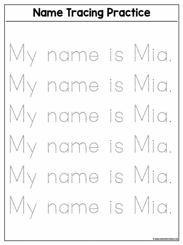 Name - Tracing - Practice B8DA 2C46 3DA9 | PDF