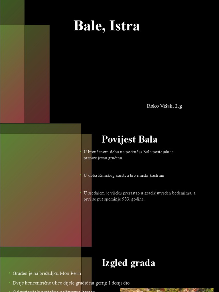 Bale, Istra Roko Visak | PDF