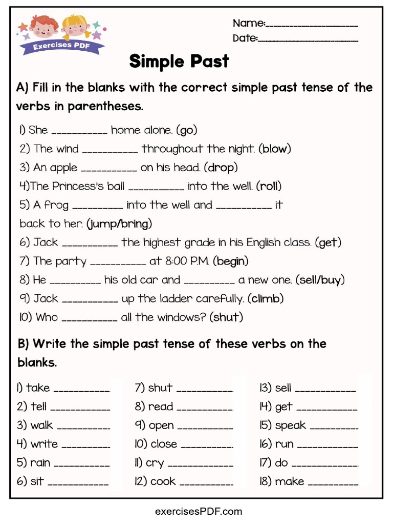 Simple Past Worksheets | PDF