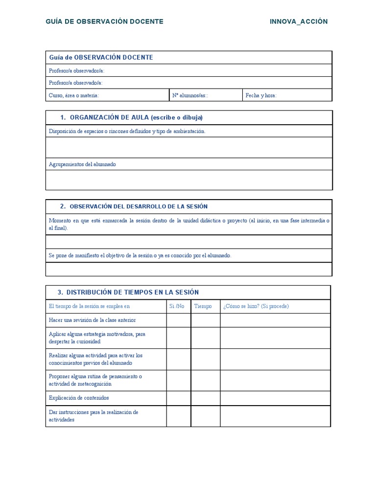 Recogida de Datos Durante La Observación | PDF