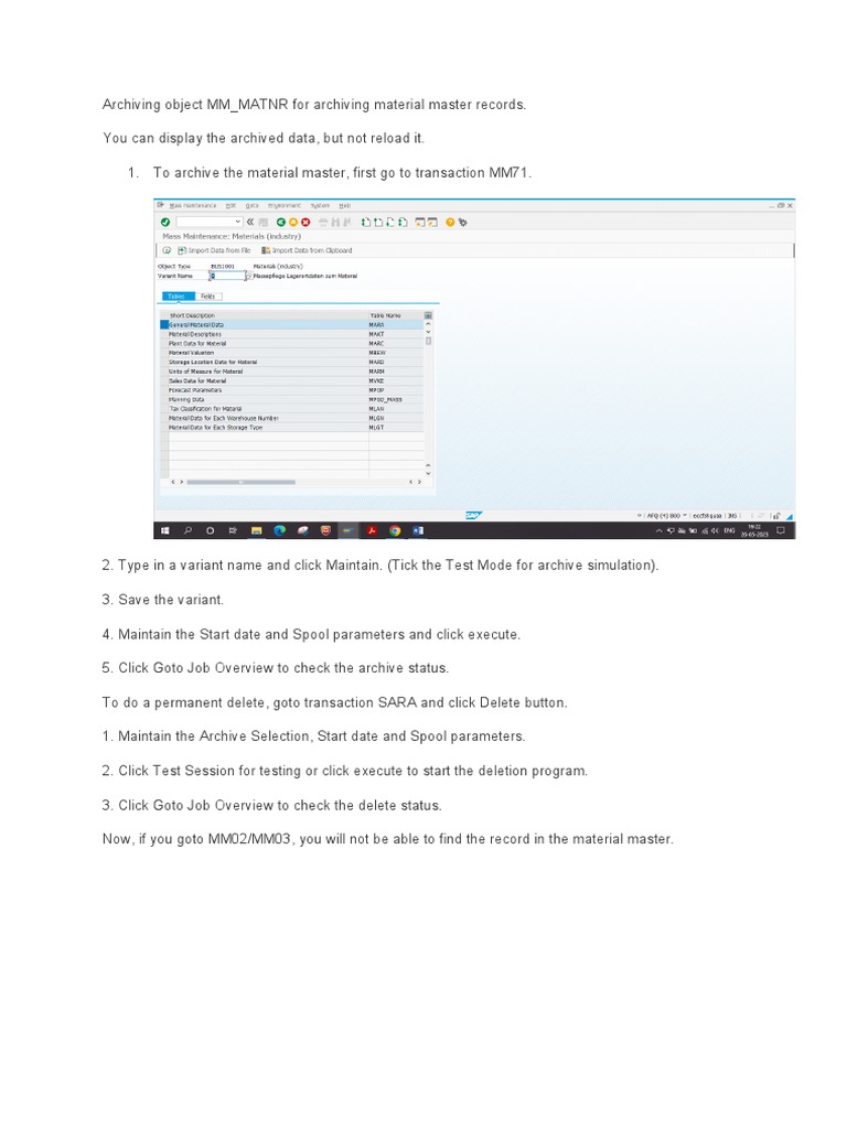 Archiving Object Material | PDF
