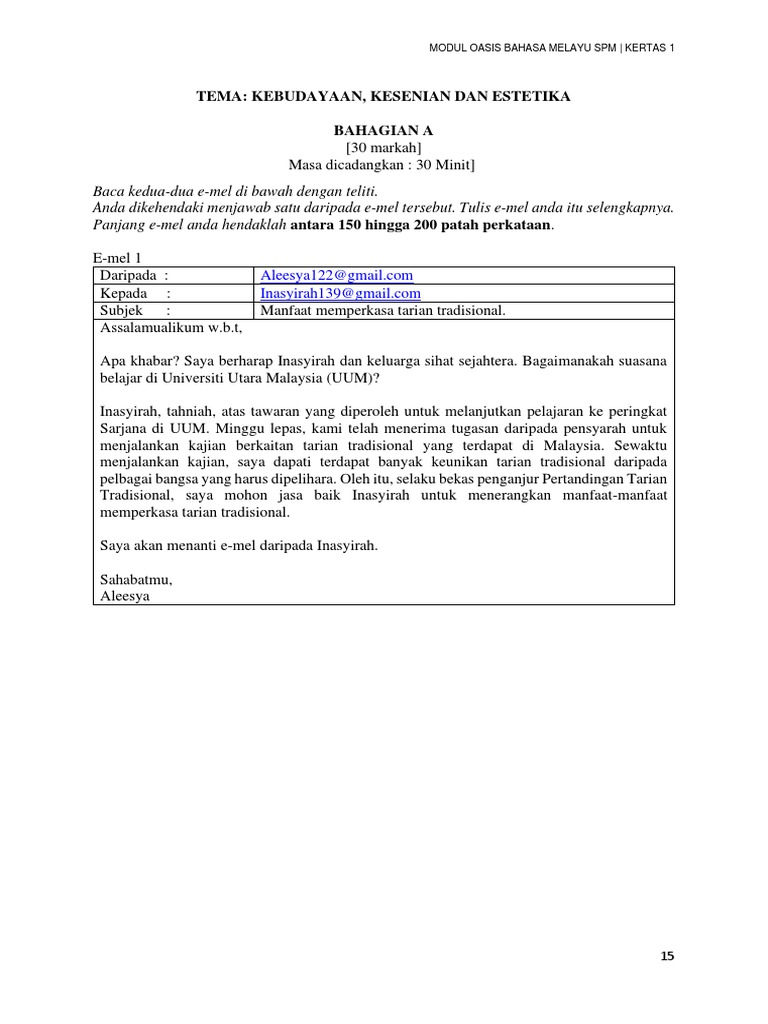 Modul Oasis Bm Spm Kertas 1 | PDF