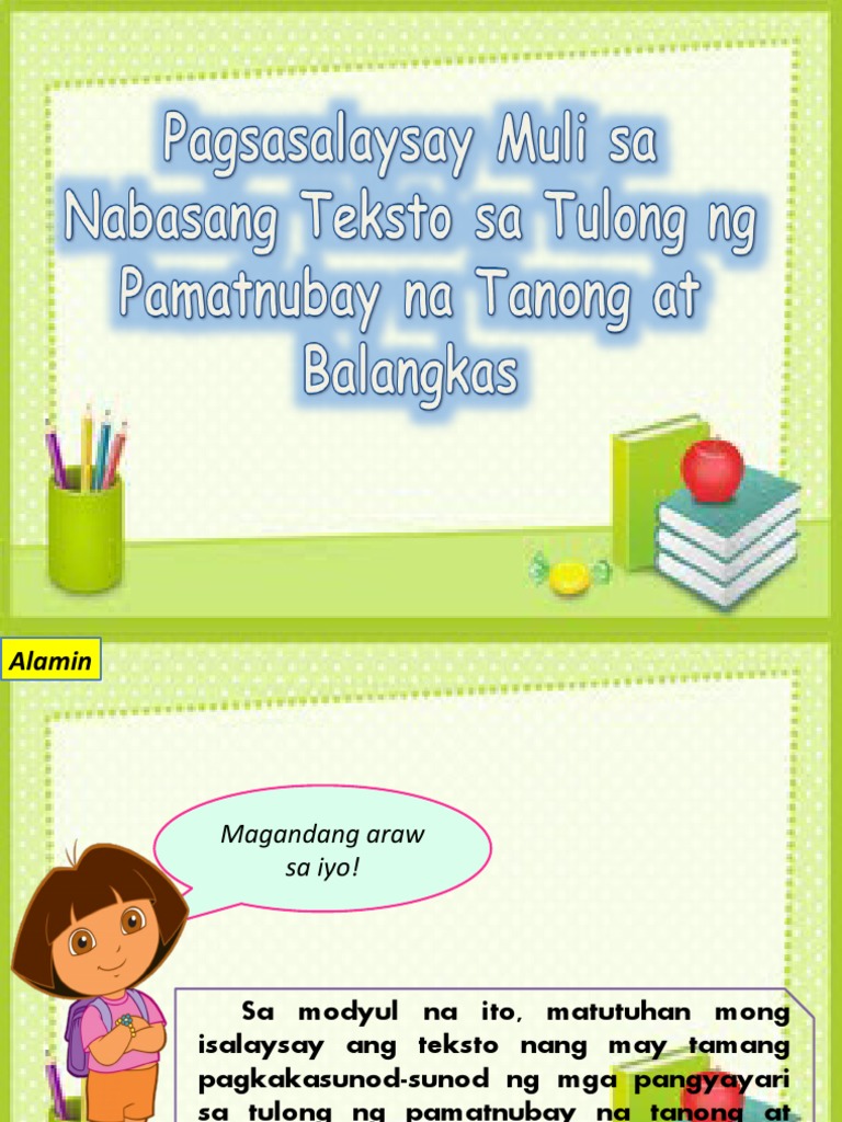 Filipino 3 Q1 - Module 12. | PDF