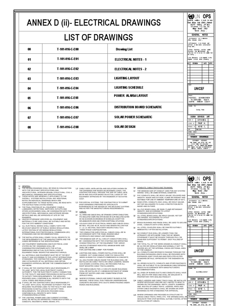 ITB-KEOH-2016-009 - Section V - Annex D (Ii) - Electrical Works ...