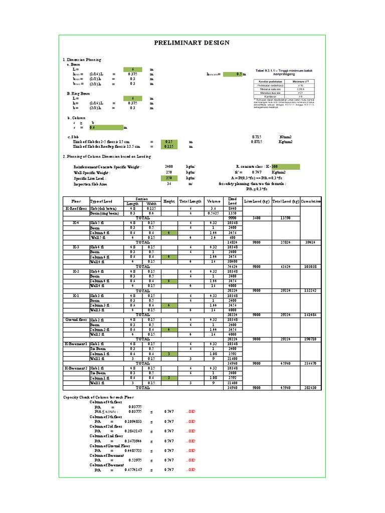 Preliminary Design | PDF | Physical Sciences | Building Engineering