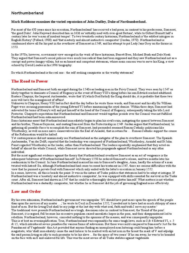 Rathbone - Northumberland | PDF