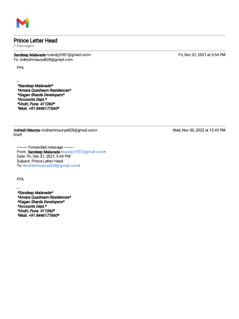 Prince Letter Head | PDF